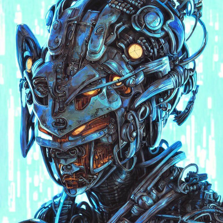 Lexica - Male anime character, oni mask, organic, forest druid, cyber ...