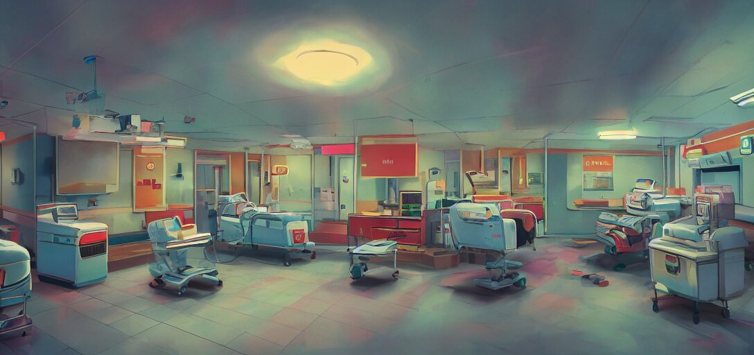 Lexica - Retro hospital concept art, vibrant colors, 8 k photorealistic ...