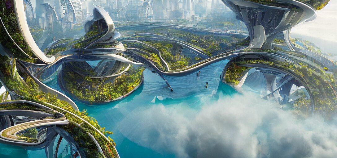 Lexica – Highly detailed torus shaped futuristic architecture by ...