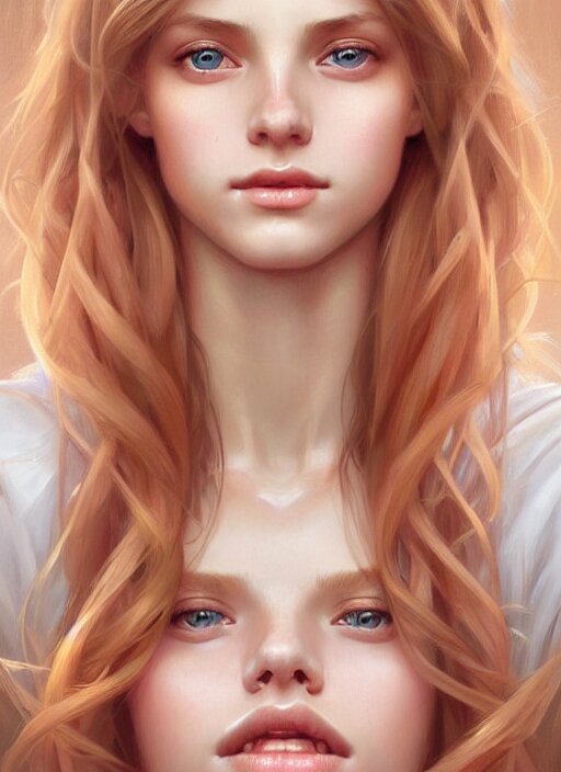 Lexica - Beautiful feminine face!! portrait of young woman blessed by ...