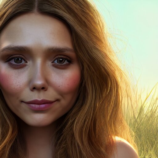 Lexica - Nymph render of a very beautiful 3d elizabeth olsen, long hair ...
