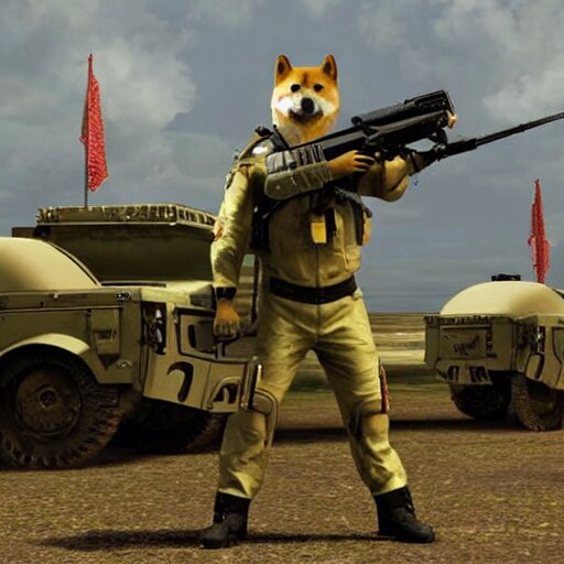 Lexica - Anthropomorphic shiba inu, wearing s. t. a. l. k. e. r ...