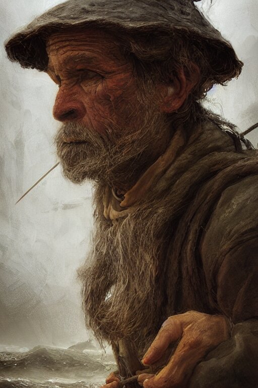 Lexica - Medieval fisherman, close-up portrait, poor, intricate ...