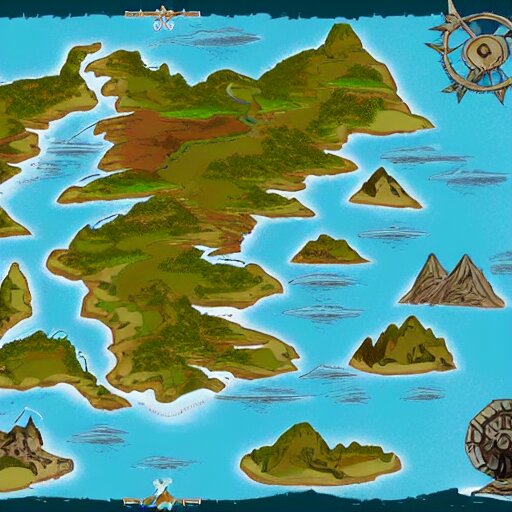 Lexica - Dnd world map, mountains, villages, rivers, oceans, islands ...