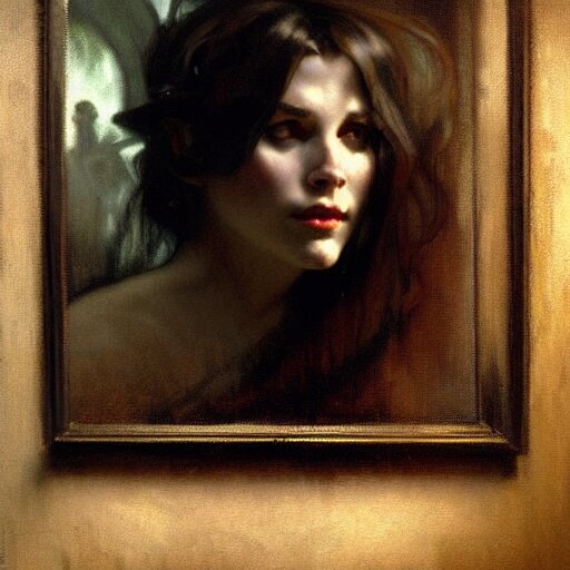 Lexica - Hyperrealistic portrait of a vampire watching a mirror. by ...