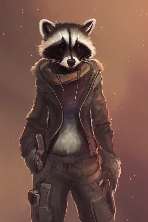 Lexica - A racoon fursona, trending on artstation, by kawacy, furry art ...