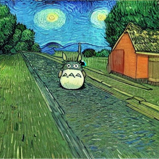 Lexica - My neighbor totoro, by van gogh