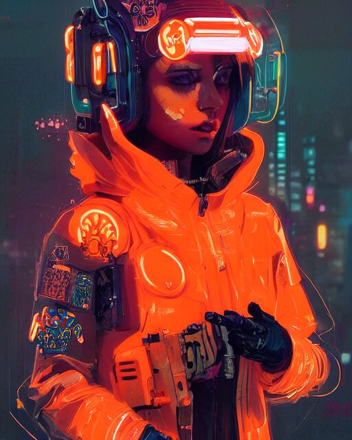 Lexica - Detailed full body portrait Neon Operator Girl, cyberpunk ...