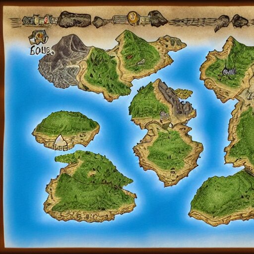 Lexica - Dnd world map, mountains, villages, rivers, oceans, islands ...