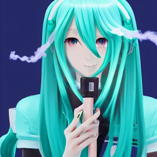 Lexica - Hatsune miku smoking a vape pen in her right hand | smoke ...