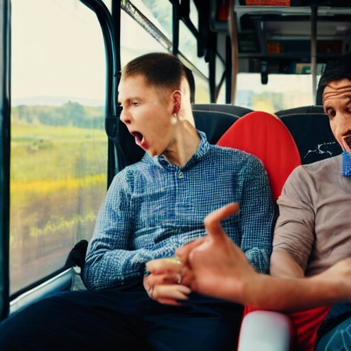 Lexica - Two jerks yelling at each other on the bus bothering everyone ...