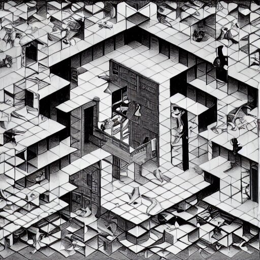 Lexica - An impossible room by MC Escher