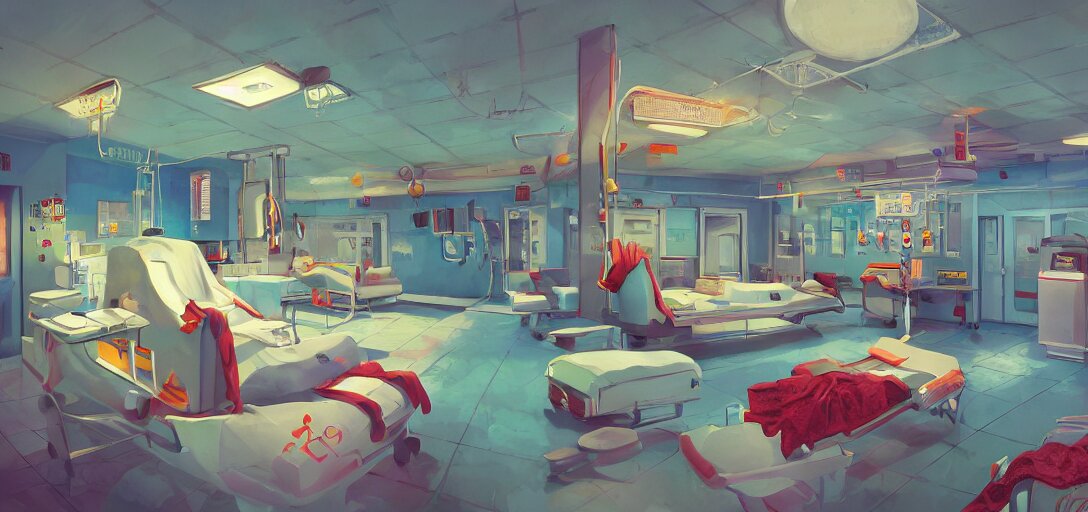 Lexica - Retro hospital concept art, vibrant colors, 8 k photorealistic ...