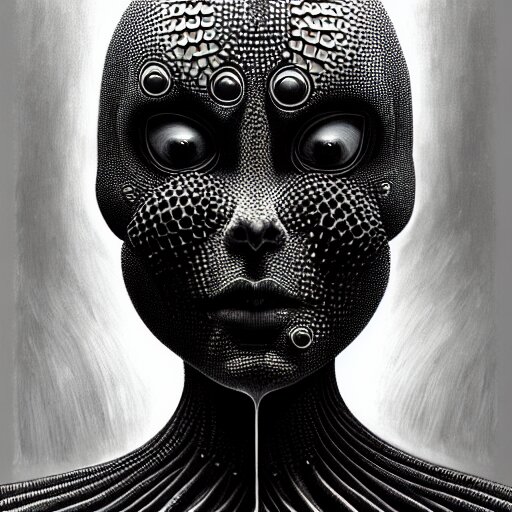 Lexica – Ultra realist intricate painting of gothic female alien, curvy ...