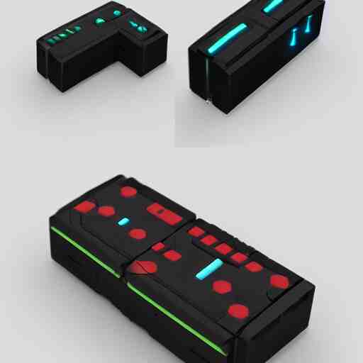 modular game item, futuristic battery pack, very realistic , art ...