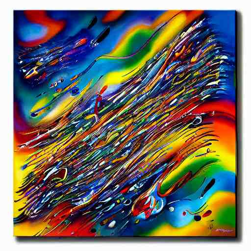 an ultra realistic painting of melting surrealism calligraphy, n ...