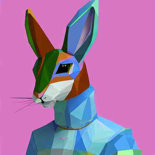 aesthetic rabbit fursona portrait, commission of a anthropomorph ...