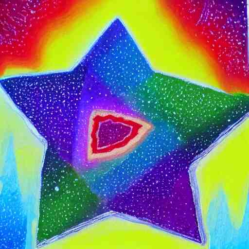 Colored pencil art on paper, Star art abstraction, artstation ...