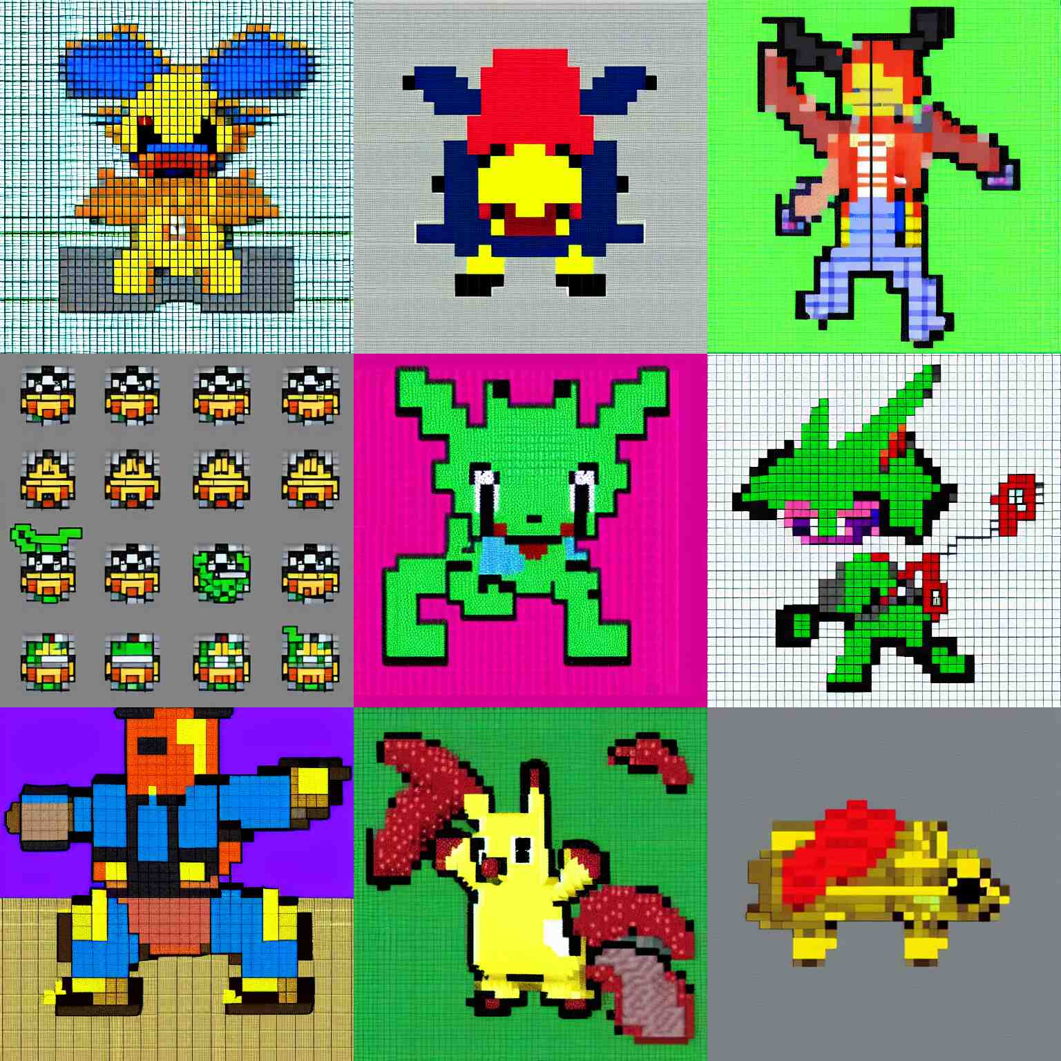 a pixel art sprite of a pokemon inspired by an echidna - Arthub.ai