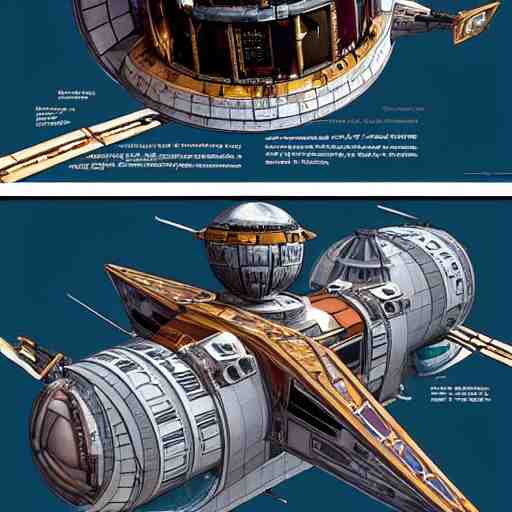 futuristic, steampunk titanic flying through the solar system in ...