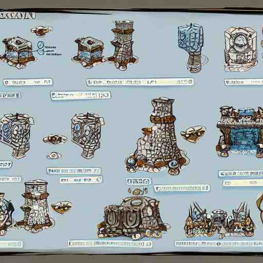 blueprints for dofus, concept art, blueprint - Arthub.ai