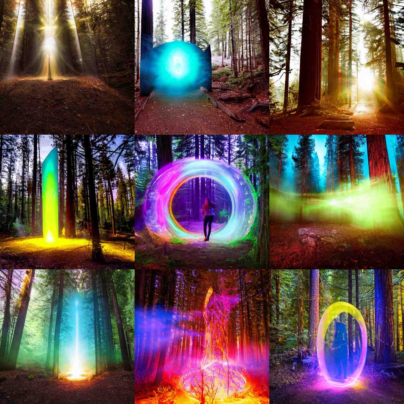 photograph of a glowing dimensional portal that was discovered i ...