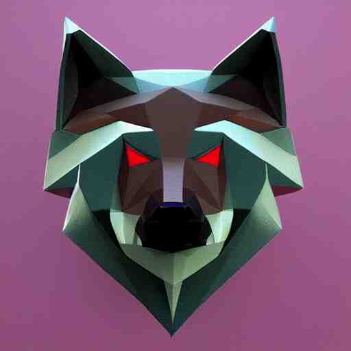 low poly wolf face - Arthub.ai