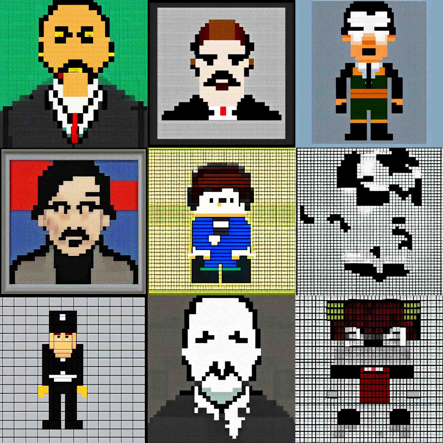 hitler pixel art, trending on art station - Arthub.ai