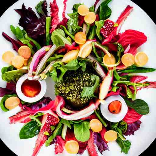 food photography of a human teeth salad with lots of human teeth ...