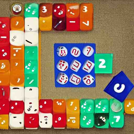 game board, fantasy, with dice - Arthub.ai