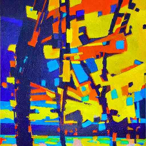 painting, by alexander rostov!!, ( stylized ), ( ( abstract ) ) - Arthub.ai