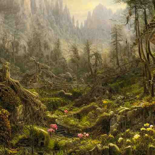 a beautiful and highly detailed matte painting of a dead fantasy ...