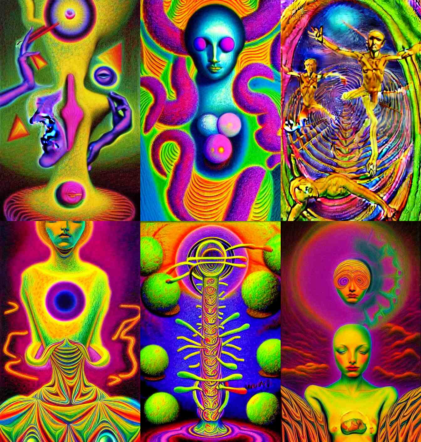 surreal juxtaposition dmt art, classical realism, pastels, shape ...