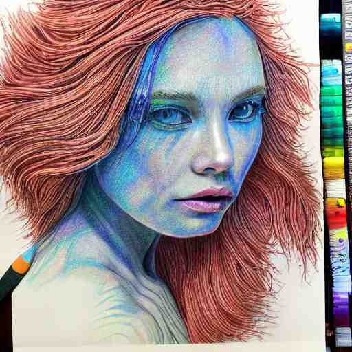 Colored pencil art on paper, Psychosis, highly detailed, artsta ...