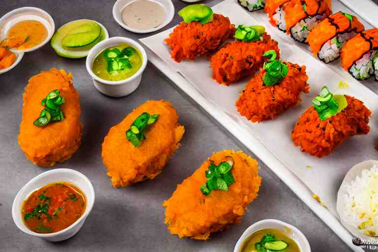 vadapav sushi, commercial food photography - Arthub.ai