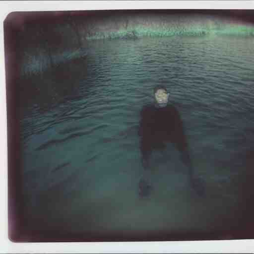 jerma 9 8 5, dark, murky water, underwater, old polaroid, expire ...