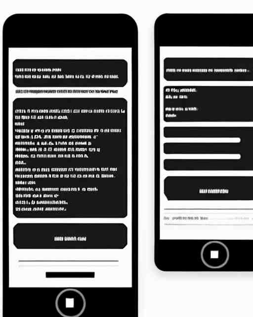 a wireframe for a social chat application, black and white user ...