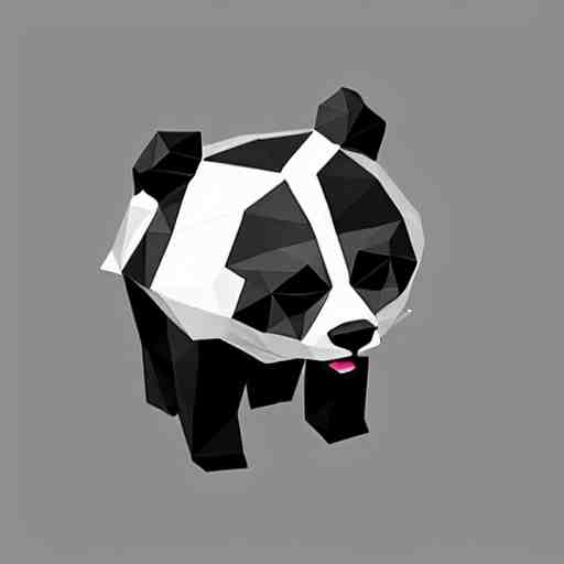 low poly isometric panda - Arthub.ai